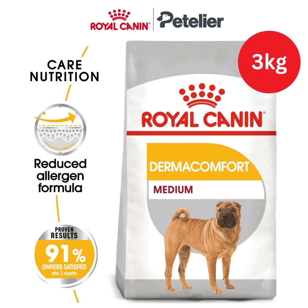 Royal Canin Medium Dermacomfort 3kg Adult Dry Dog Food - Canine Care ...