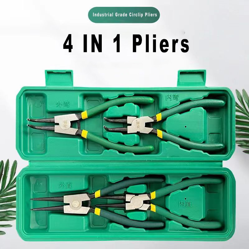 7inch 4in1 Circlip Pliers Multi-function Retaining Ring Pliers Snap ...
