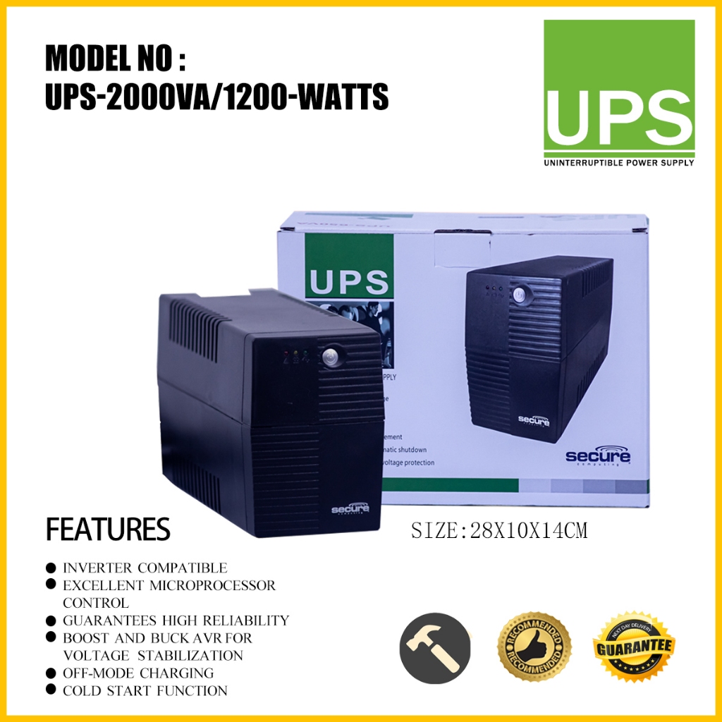 SECURE UPS 650VA, 1000VA, 1500VA, 2000VA, 3000VA, Uninterruptible Power ...