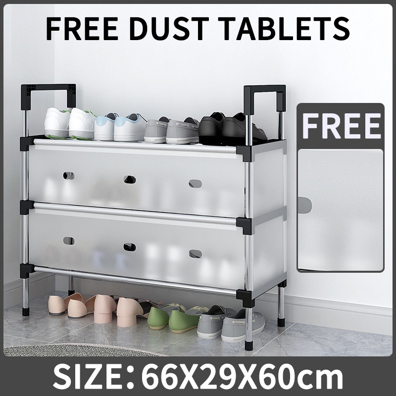 6-layer shoe rack stainless steel stackable shoe rack dust and water ...