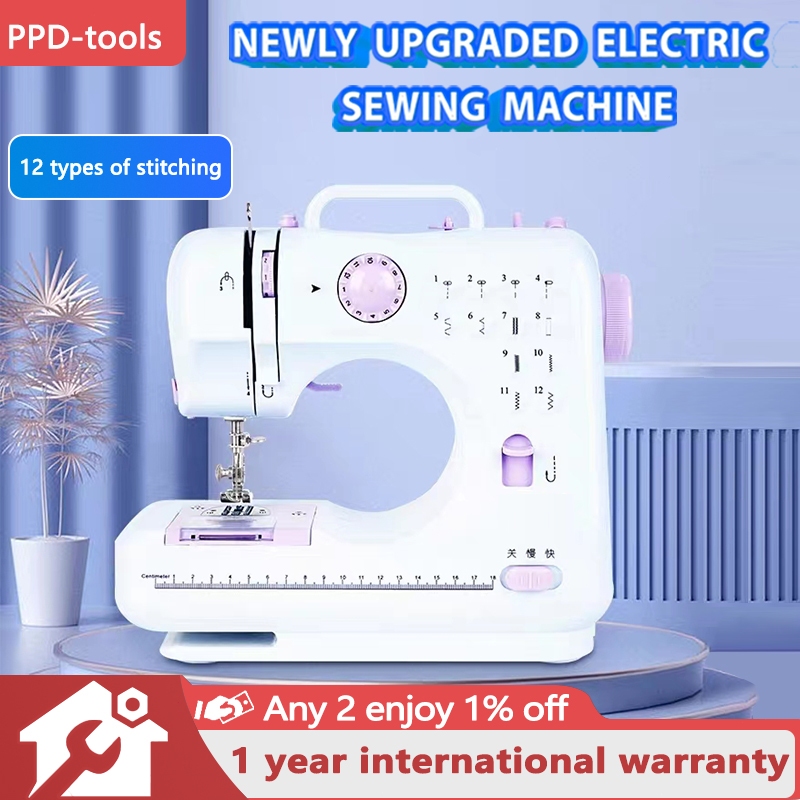 Portable Electric Sewing Machine 12 Stitches Mini Household ...