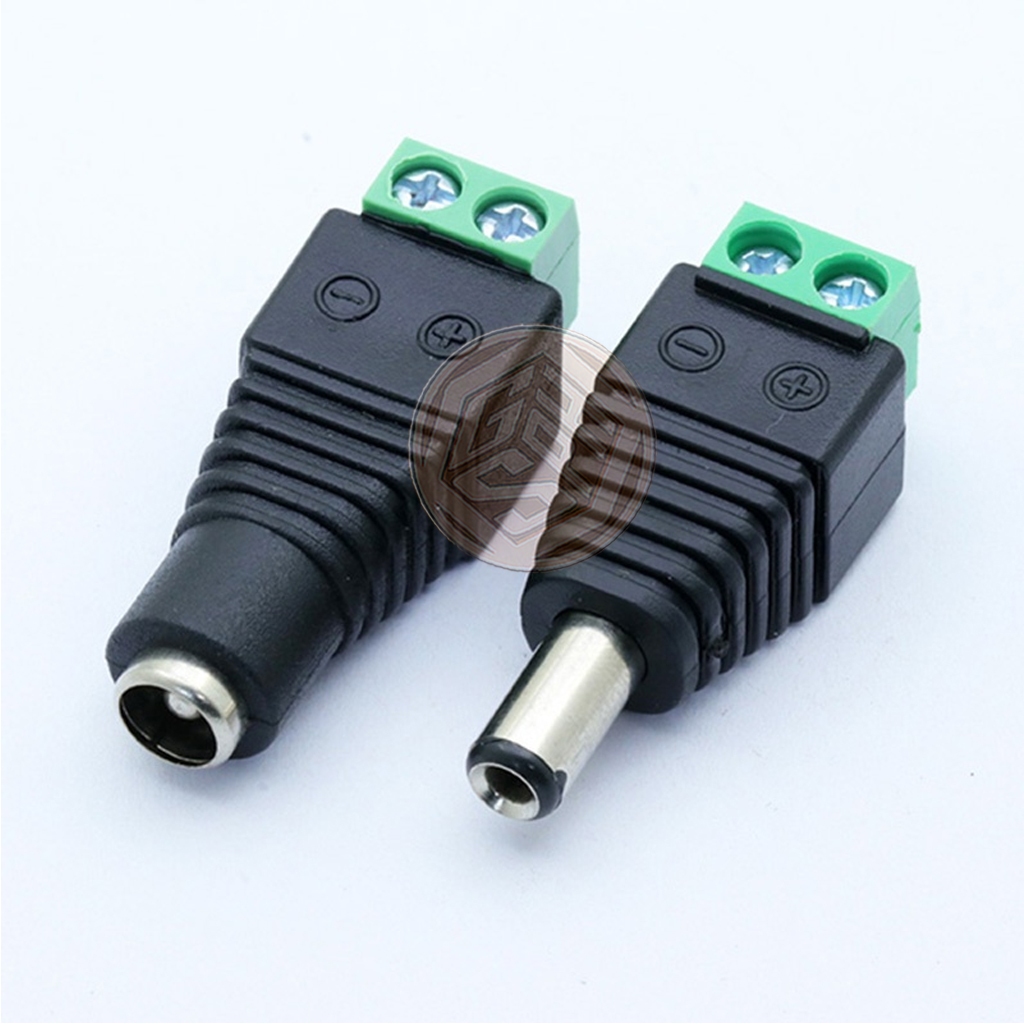 🟡12V DC Male & Female Power Balun plug Connector 5.5*2.1 DC Jack ...