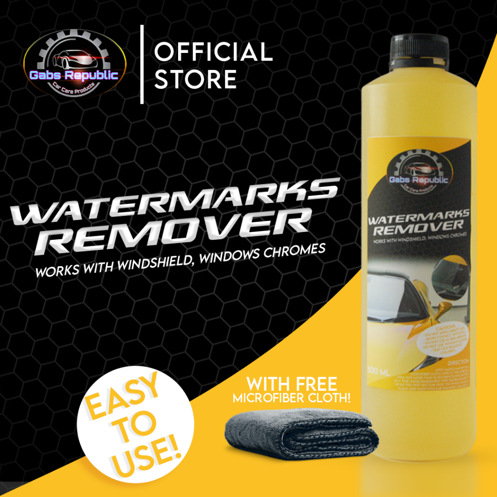 Gabs watermarks remover 500ml acid rain remover for car glass for body ...