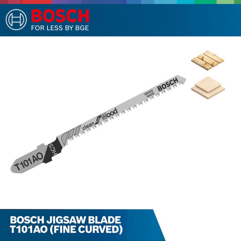 Bosch Jigsaw Blade T101AO (Fine Curved) - Bosch for Less | Shopee ...