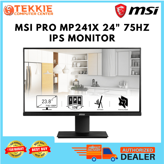 BRANDNEW MSI MP241 24 INCHES 75HZ IPS FRAMELESS MONITOR | Shopee ...