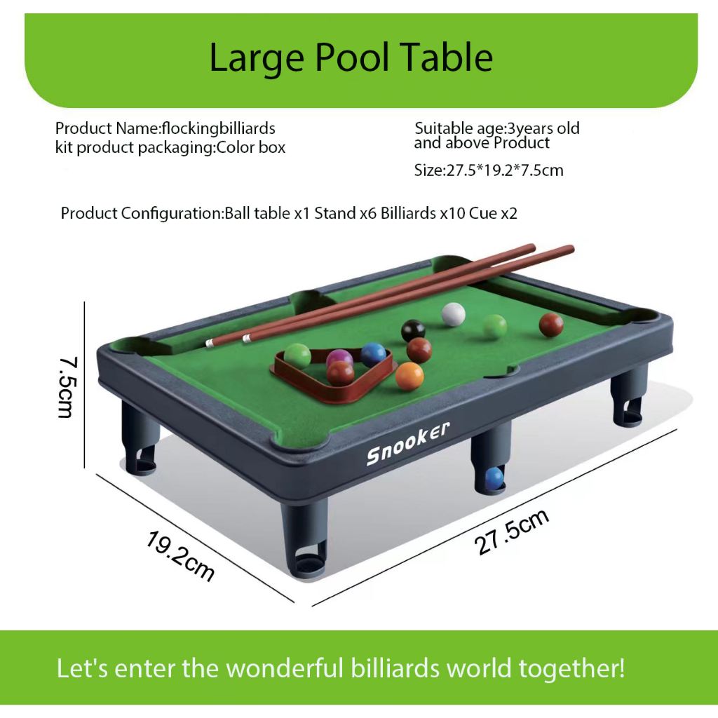 Children Mini Billiard Pool Table Set Game Billiards Miniature Billiard ...