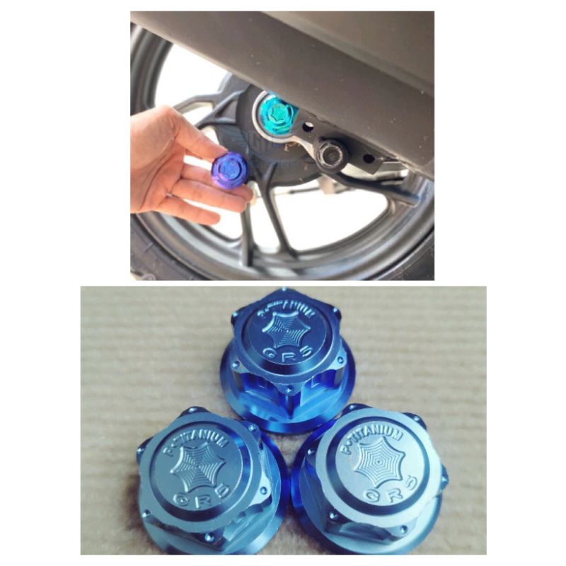 Gr5 Titanium Rear Nut for Nmax/Pcx/Click/Aerox/M3/Xmax (1pc) | Shopee ...