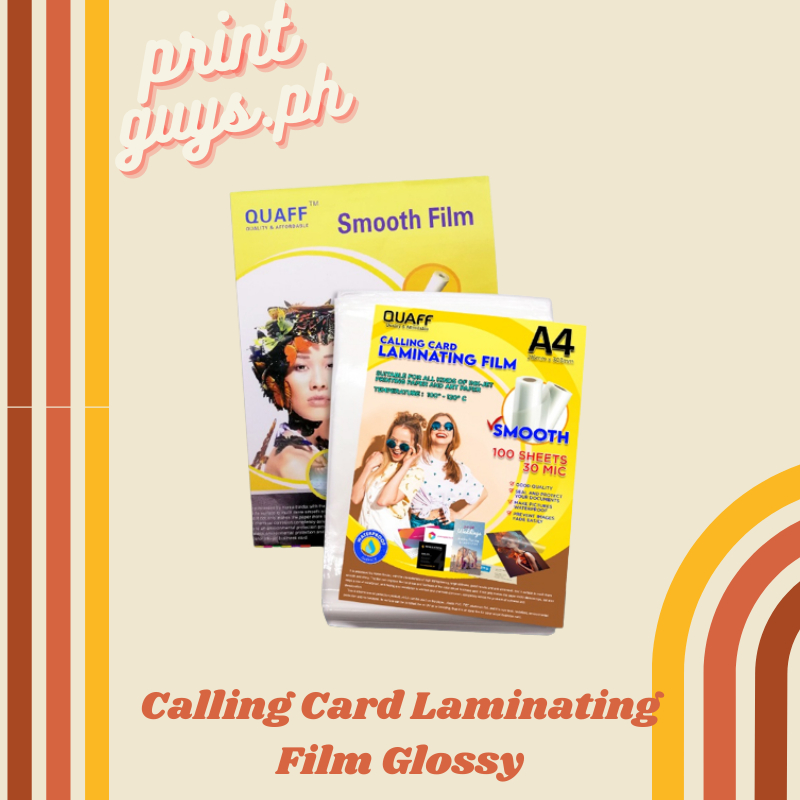QUAFF Laminating Film for Calling Card Paper A4 30 Microns [100 sheets ...