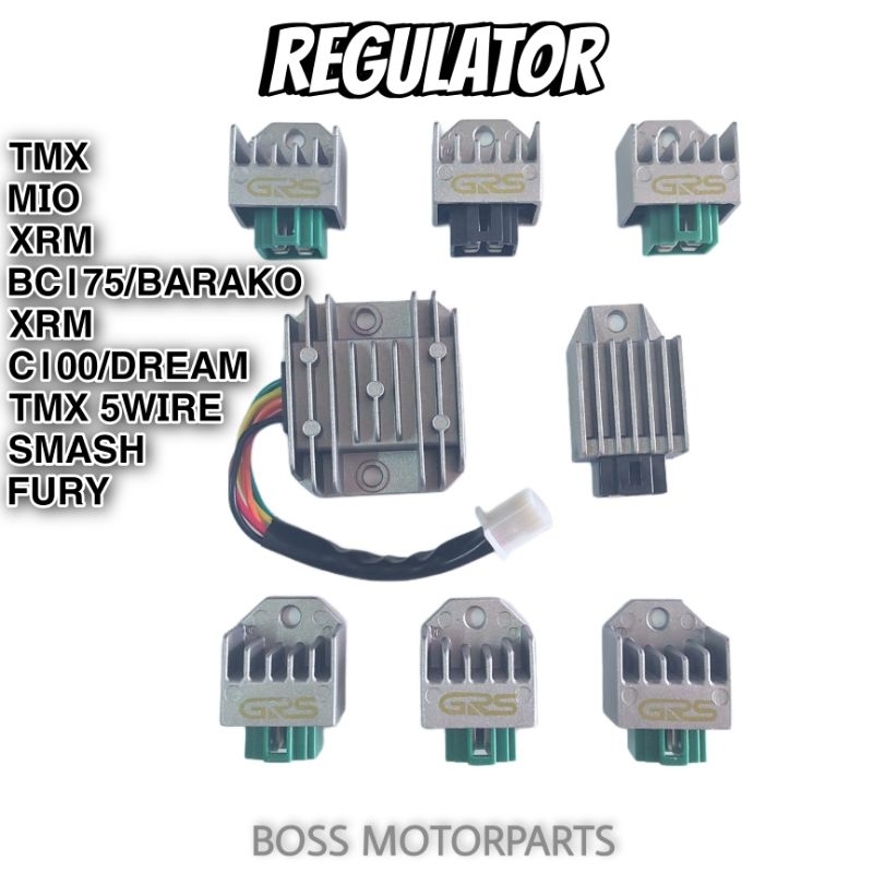 regulator 5 wire full wave, rectifier 5pin tmx125 gy6, Mio, BC175, C100 ...