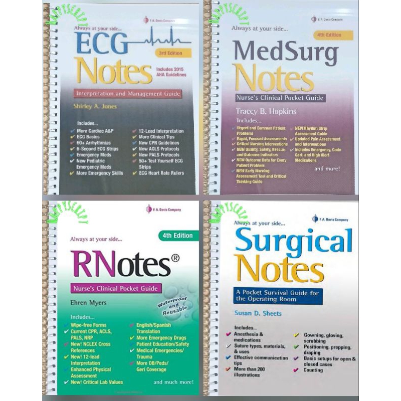 ECG NOTES / MEDSURG NOTES / RNOTES / SURGICAL NOTES | Shopee Philippines
