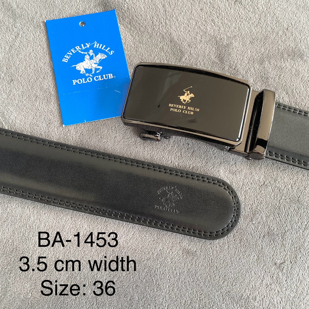 Beverly Hills Polo Club BA-1453 Men's Leather Belt Automatic Buckle 3.5 ...