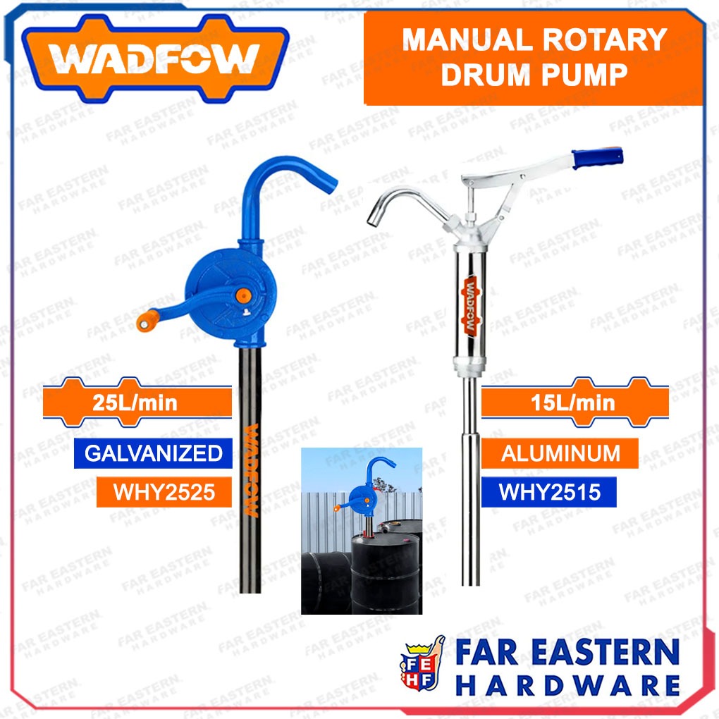 WADFOW Manual Rotary Drum Pump for Gasoline, Oil, Diesel WFHT | Shopee ...