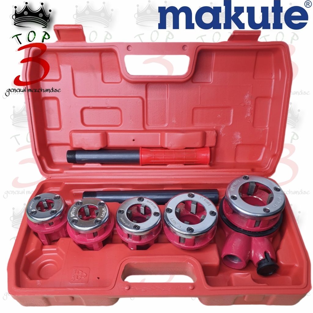 Makute 5 Pcs. Ratchet Die Stocks / Tube Threader 3/8" To 1 1/4" (Pang ...