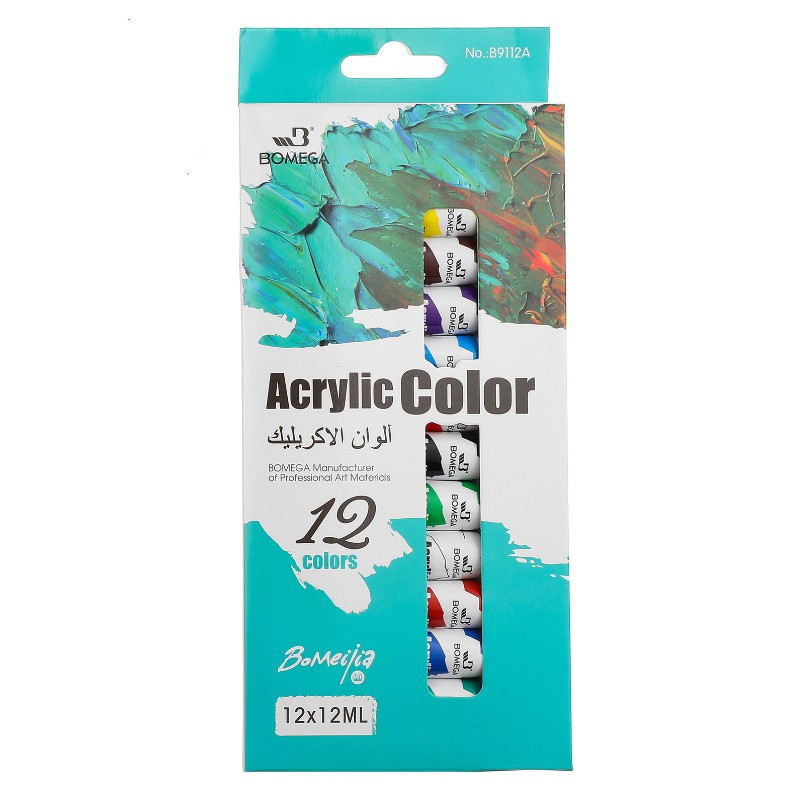 12 Colors Acrylic Painting Set Watercolor Acrylic/Water/Oil art Color ...