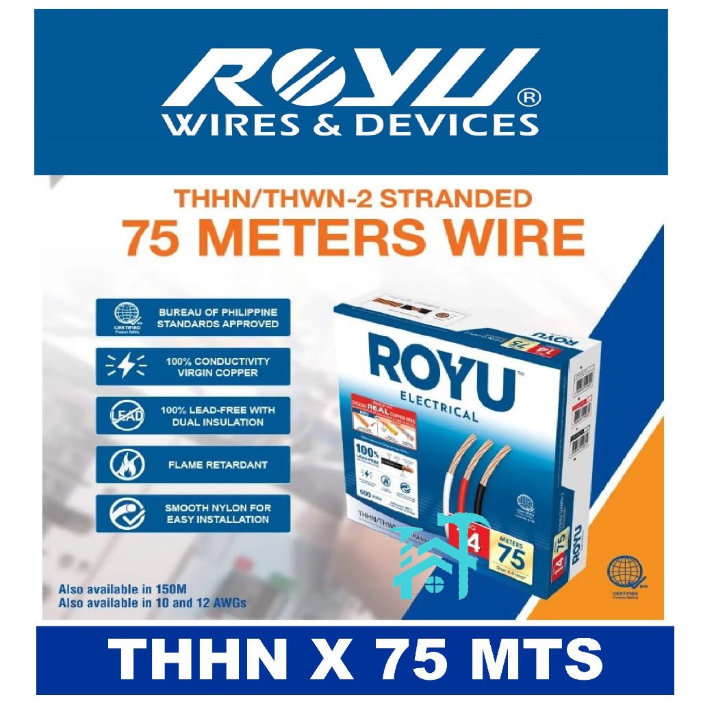 ROYU THHN WIRE 14 12 X 75 METERS | Shopee Philippines