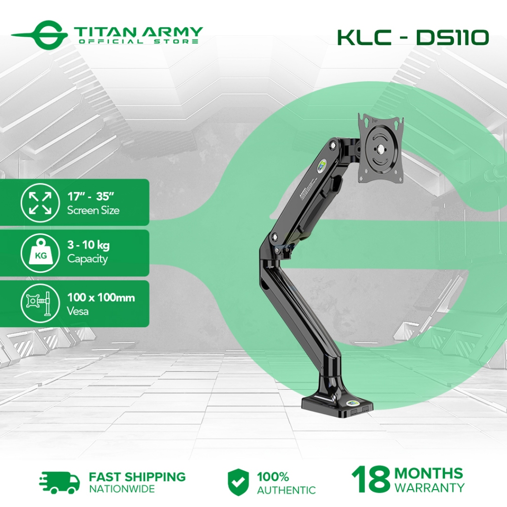 TITAN ARMY X KLC DS110 Monitor Arm Mount Stand for 17 inch to 35 inch ...