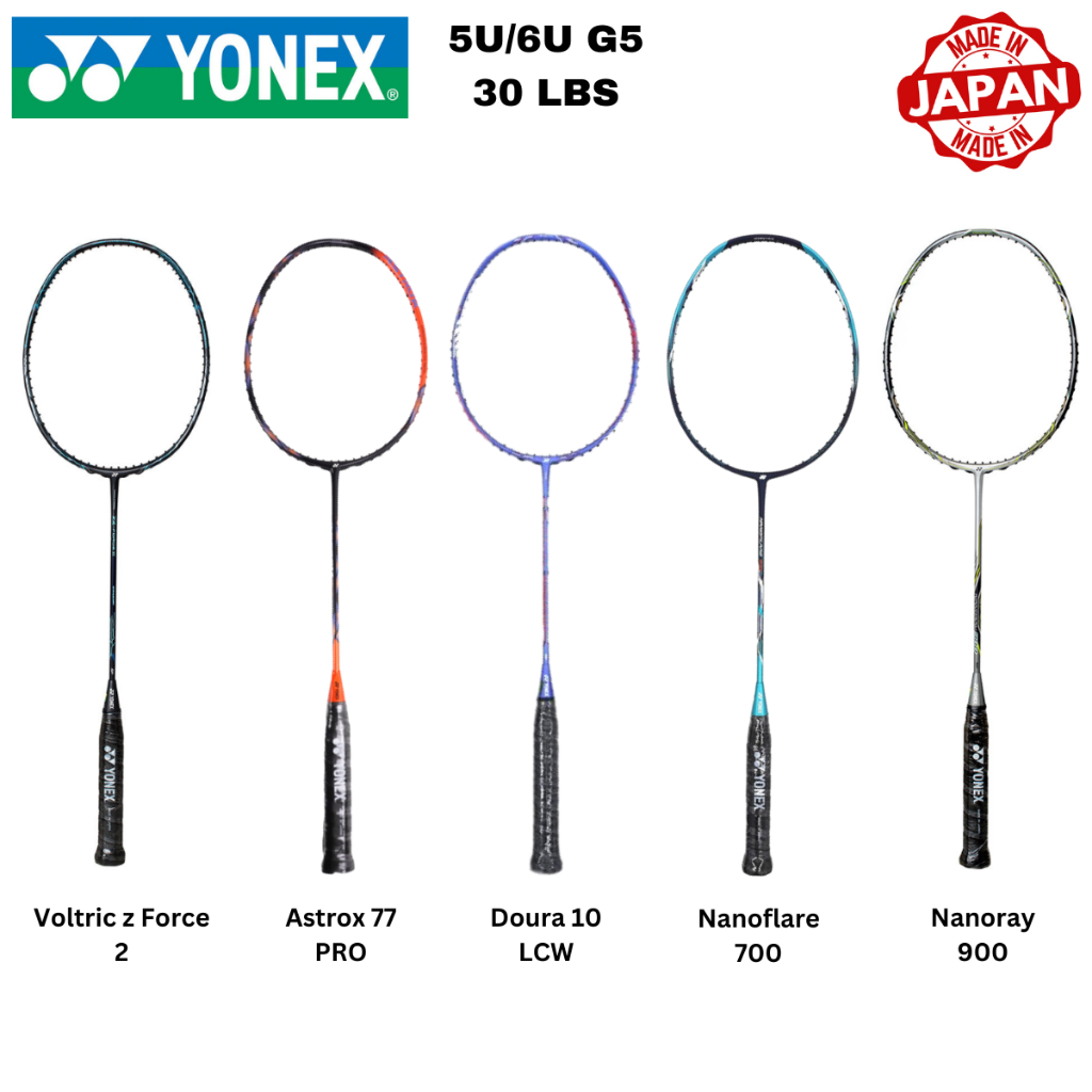YONEX Isometric Single Badminton Racket 5U/6U 30LBS G5 9.5 - 11g Head ...