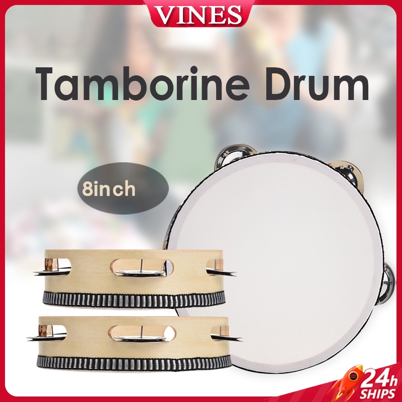 8 Inch Mini Musical Instruments Tambourine Drum Children Round ...