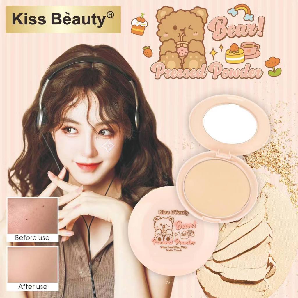 KISS BEAUTY Face Powder Oil Control Long Lasting 24h Locking Makeup ...