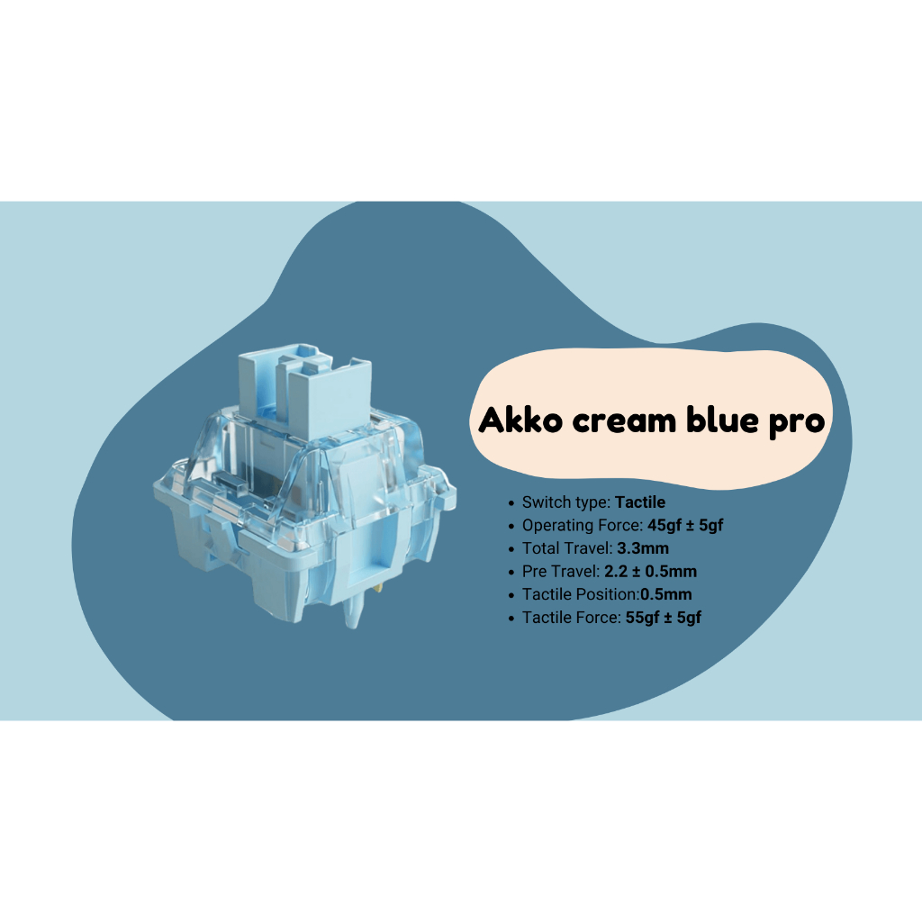 Akko cream blue pro (hand-lubed) | Shopee Philippines