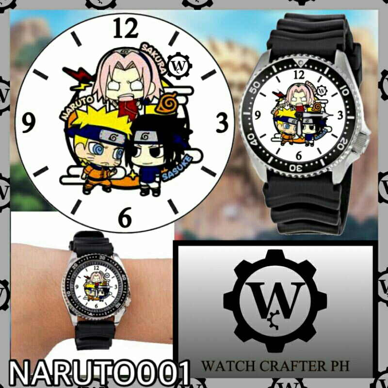 Naruto Anime Artwork Analog Rubber Wristwatch(NARUTO001) WatchCrafter ...