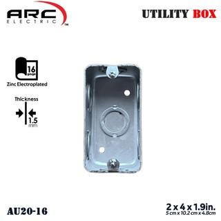 ARC Utility Box 16ga (1.5mm) Deep-Type 1/2" & 3/4" Knockout Hole Heavy ...