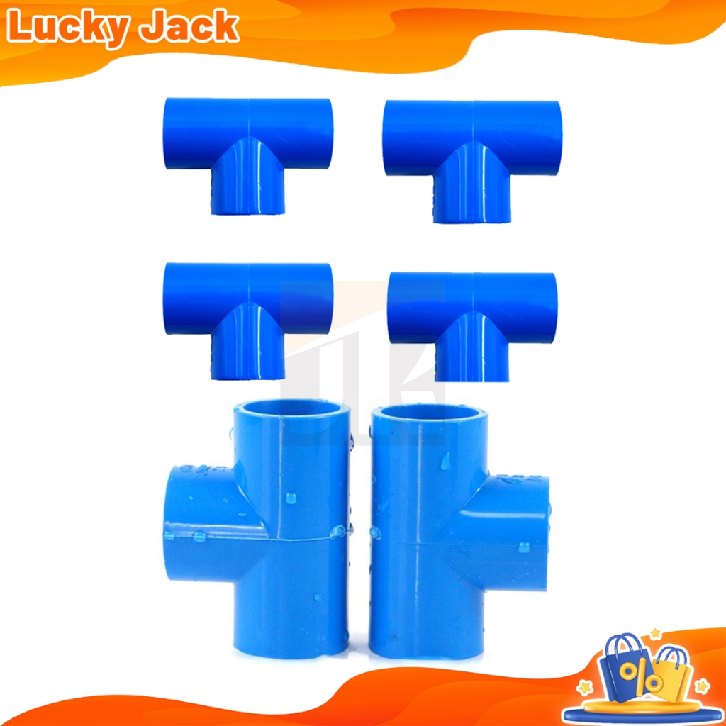 PVC Blue Fittings 1/2inch To 1inch Threadless Tee | Shopee Philippines