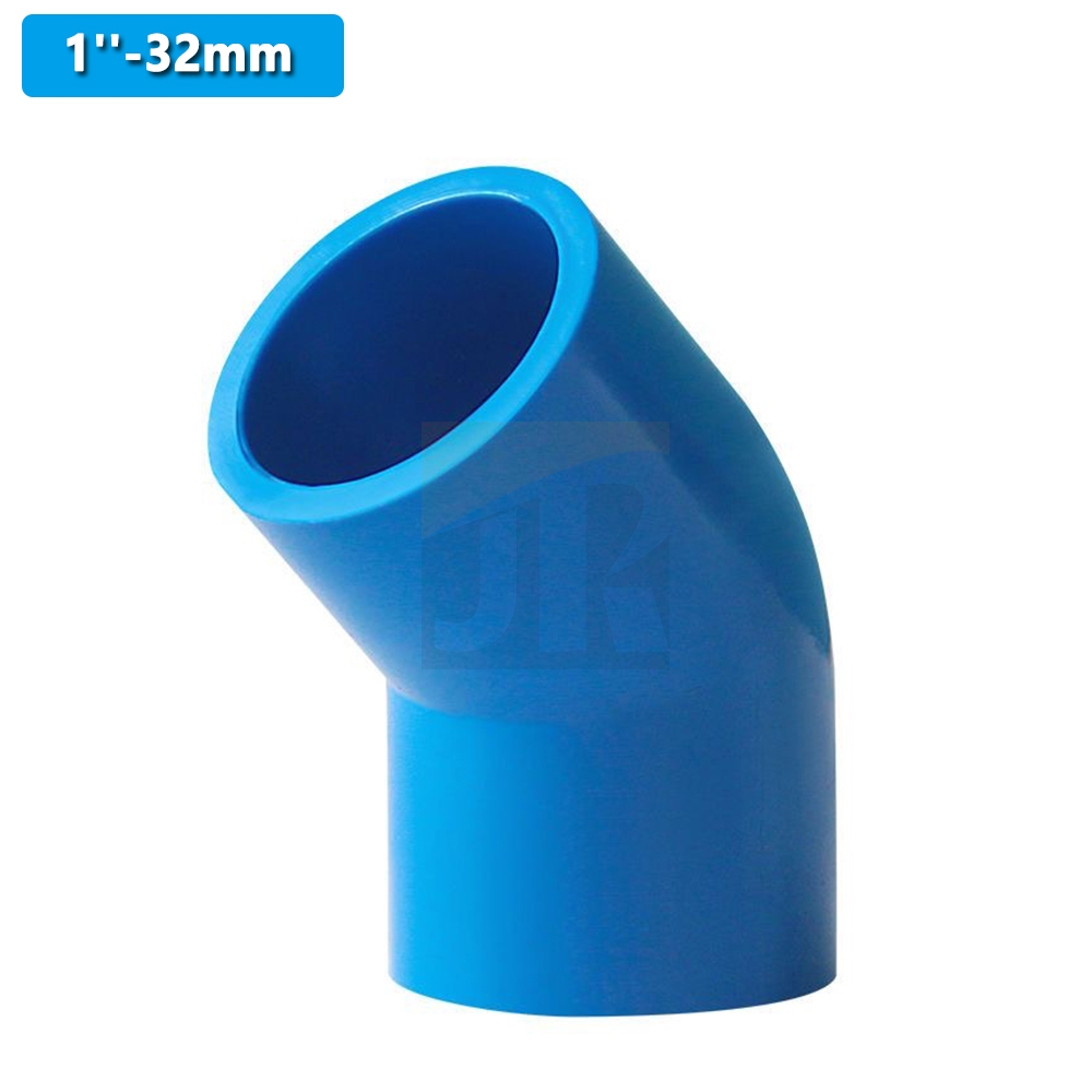 PVC Blue Straight Bent Water Pipe Fittings 45 ° Elbow 1/2inch To 1inch ...
