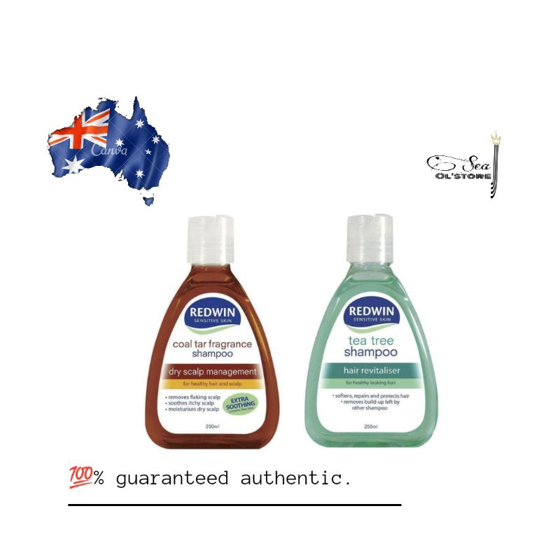 REDWIN Tea Tree// Coal Tar fragrance shampoo 250ml | Shopee Philippines