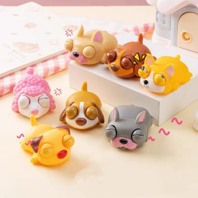 Funny Grass Worm Pinch Toy Novelty Eye Popping Squeeze Green ...