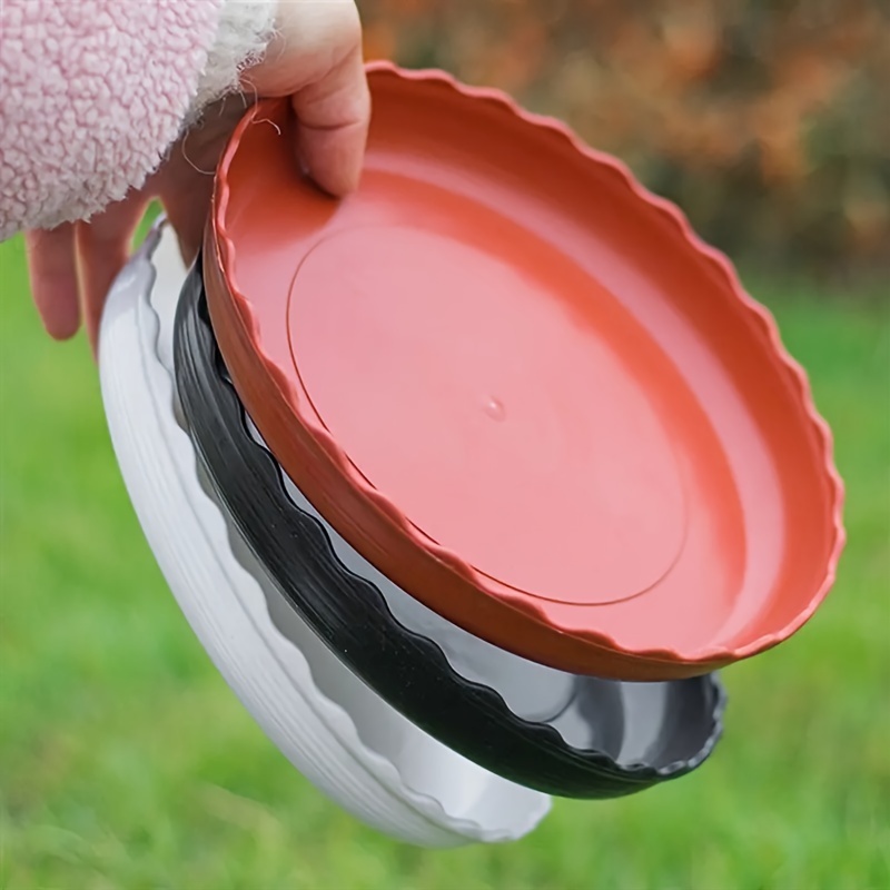 M&A 3PCS Durable Pot Plate Plastic Plant Water Catcher Round Flower Pot ...