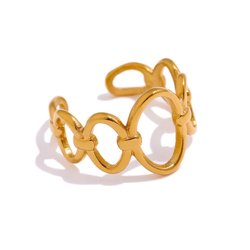Erich Luxurious Round Adjustable Ring Stainless Non-tarnishing ...