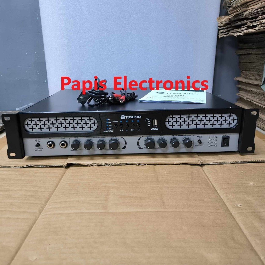 TOSUNRA HR-500 High Power Amplifier 800W*2 | Shopee Philippines
