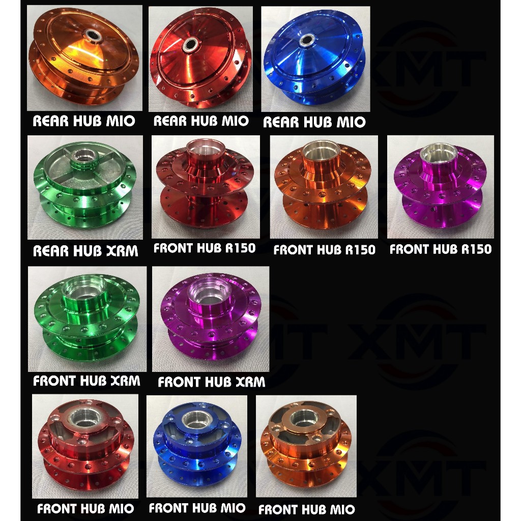 Motorcycle Colored Front and Rear Hub for RAIDER150, XRM, MIO (Not Set ...