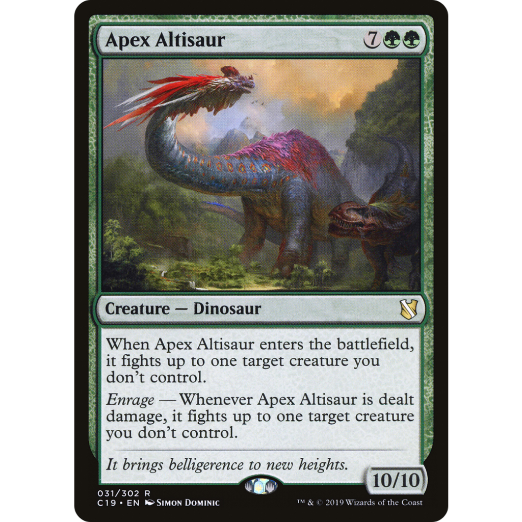Apex Altisaur c19-31 MTG Top Ratings Proxy (sticker is already on mtg ...
