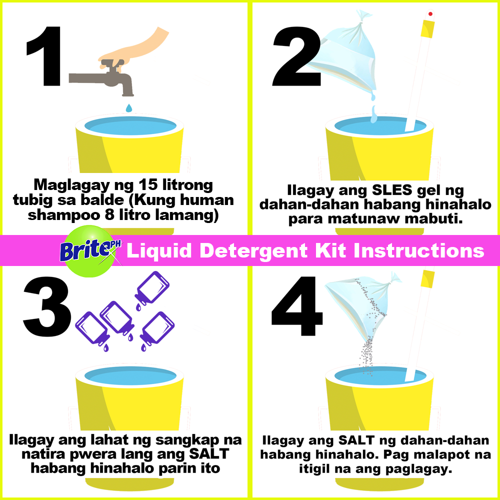 Liquid Detergent Kit DIY - by BritePH (17Liters Yield) | Shopee Philippines