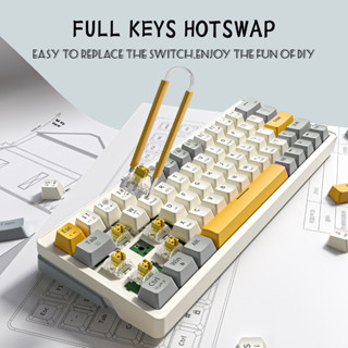ZIFRIEND ZA63 Pro Mechanical Keyboard BT/2.4G Wireless/Wired Customized ...