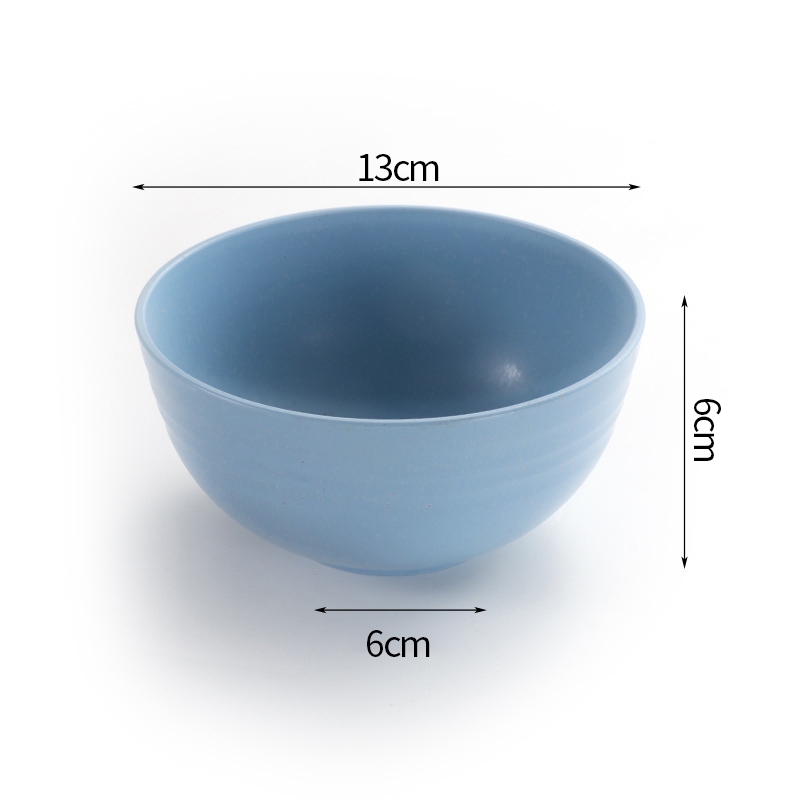 Nipiin 1Pcs Wheat Straw Bowl Microwavable Colorful Household Fruit ...