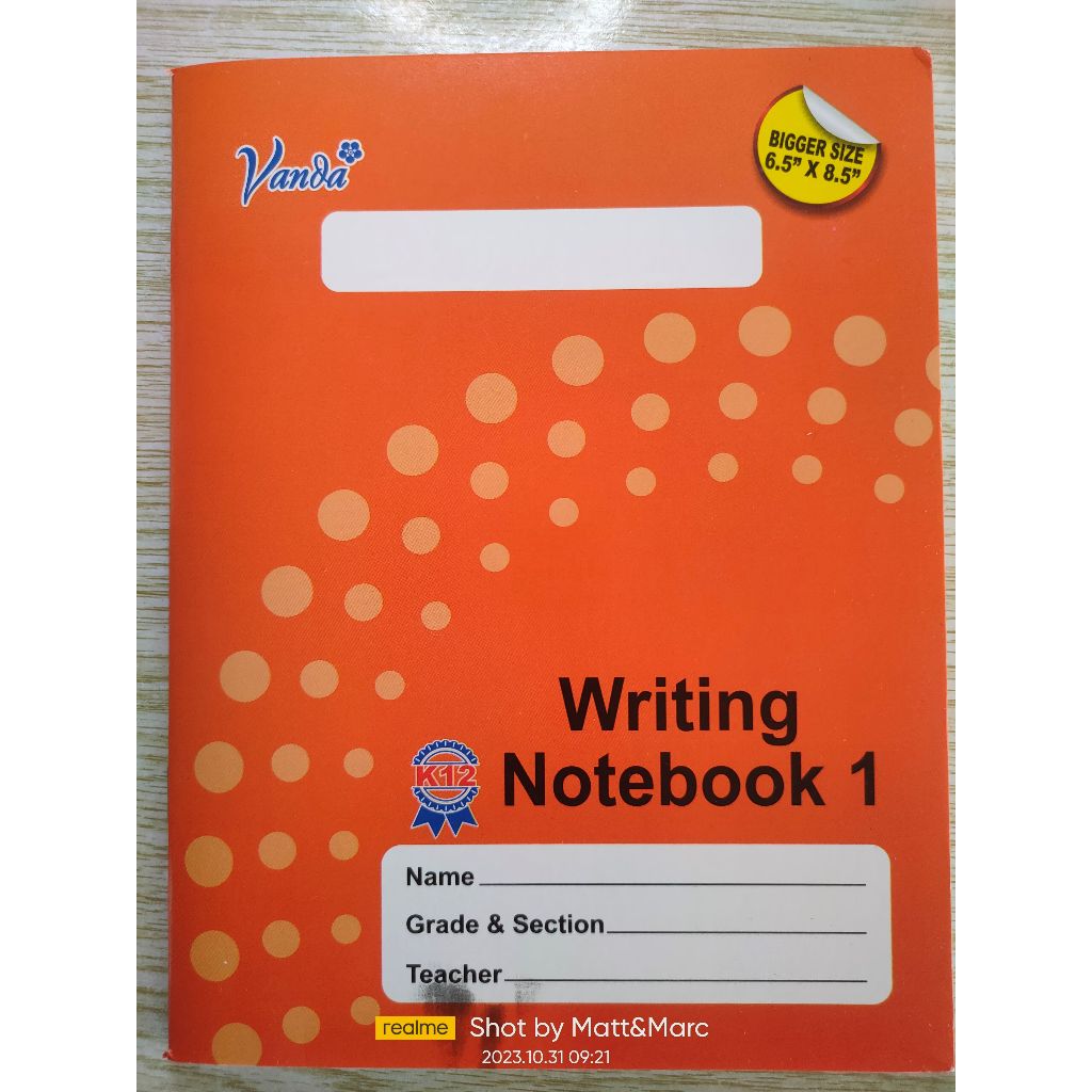 VANDA K12 Writing Notebook 1 bigger size spacing SOLD PER PIECE ...