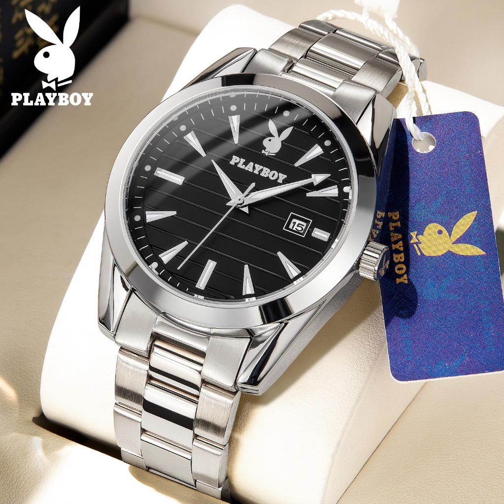 PLAYBOY Watch For Men With Box Waterproof Original Stainless Steel Relo ...