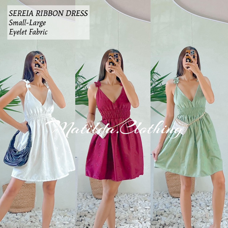 SEREIA RIBBON DRESS | small-large | matilda.clothing | Shopee Philippines