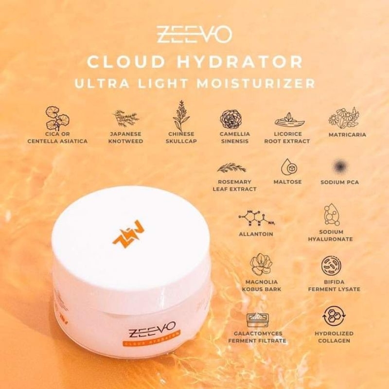 ZEEVO CLOUD HYDRATOR ULTRA LIGHT MOISTURIZER with PROBIOTIC | Shopee ...