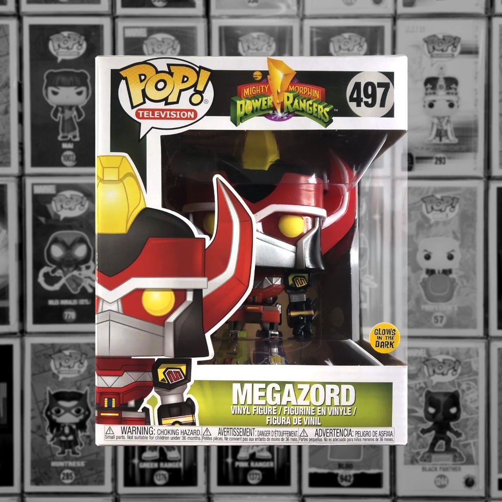 Funko Pop! Power Rangers Mighty Morphin Megazord 497 Glow in the Dark ...