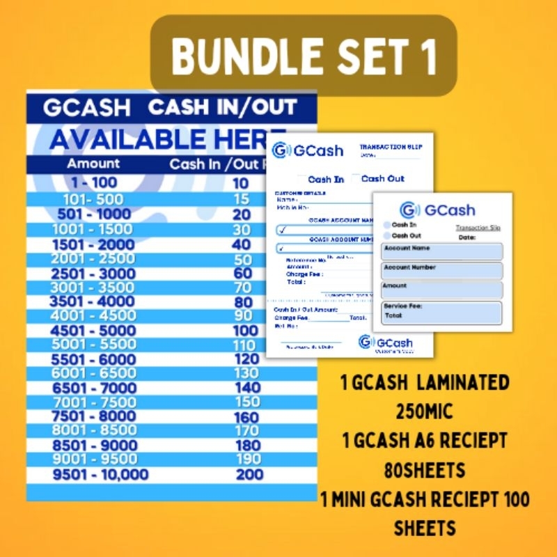 gcash rate/receipt set bundle | Shopee Philippines