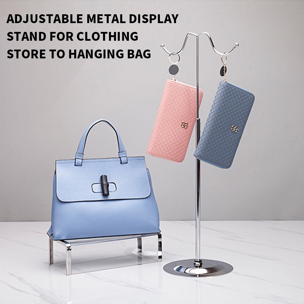 Bag Stand Holder Adjustable Movable Display Stand Hanging Bags Display ...