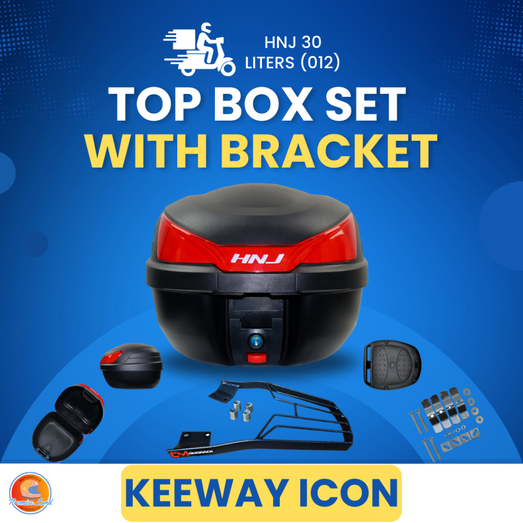 012 HNJ TOPBOX SET WITH BRACKET 30 LITERS FOR KEEWAY ICON | Shopee ...