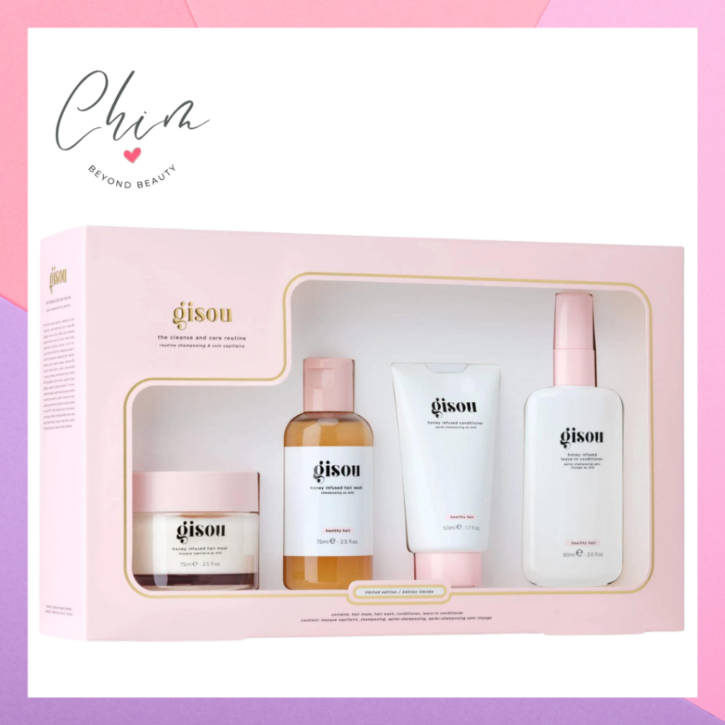 4-Piece Gisou Honey Infused Hydrating Cleanse & Care Hair Set | Shopee ...