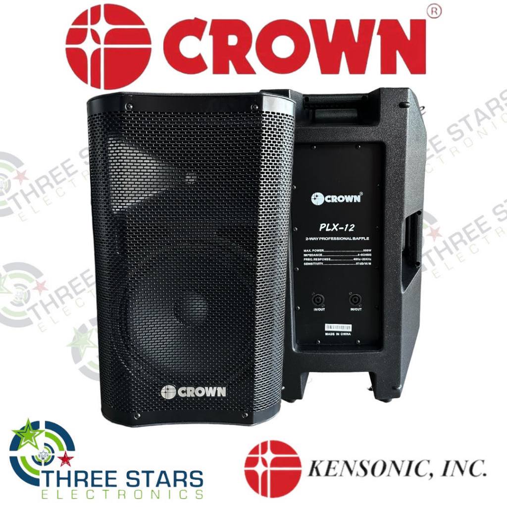 Original 1pc CROWN PLX-12 2 WAY PROFESSIONAL BAFFLE SPEAKER 900 WATTS ...