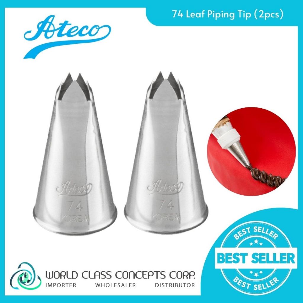 Ateco 74 Leaf Piping Tip Stainless Steel Icing Tip ( Set of 2 ...