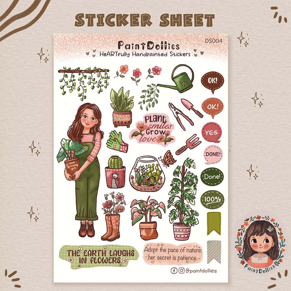 DS004 Cute stickers, journal stickers, plant stickers, plantlover ...